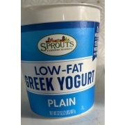 Sprouts Farmers Market Yogurt, Greek, Low Fat, Plain: Calories ...