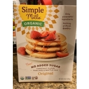 Simple Mills Pancake & Waffle Mix, Original, Organic: Calories ...