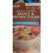 Millville Oatmeal, Instant, Maple & Brown Sugar: Calories, Nutrition ...