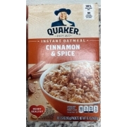 Quaker Instant Oatmeal, Cinnamon & Spice: Calories, Nutrition Analysis ...