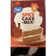 Great Value Cake Mix, Spice: Calories, Nutrition Analysis & More ...