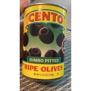 Cento Ripe Olives, Jumbo Pitted, California: Calories, Nutrition ...