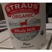Straus Family Creamery Yogurt, Whole Milk, European Style, Plain ...