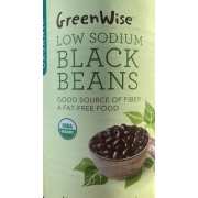 Greenwise Black Beans, Low Sodium, Organic, Canned: Calories, Nutrition ...