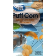 Great Value Puff Corn, White Cheddar Flavored: Calories, Nutrition ...