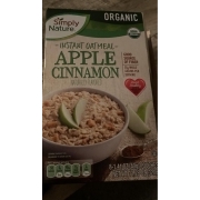 Simply Nature Instant Oatmeal, Apple Cinnamon: Calories, Nutrition ...