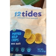 12 Tides Kelp Snacks, Pupped Kelp Chips, Sea Salt: Calories, Nutrition ...