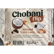 Chobani Flip Greek Yogurt, Low-Fat, Almond Coco Loco: Calories ...
