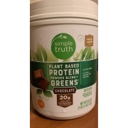 Simple Truth Protein Powder Blend + Greens, Chocolate: Calories ...