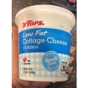 Tops Cottage Cheese, Small Curd, Low Fat, 1% Milkfat: Calories ...