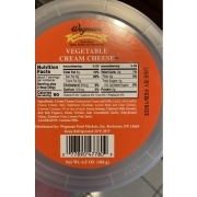 Wegmans Vegetable Cream Cheese: Calories, Nutrition Analysis & More ...