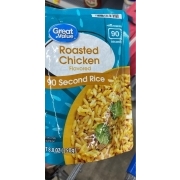 Great Value 90 Second Rice, Roasted Chicken: Calories, Nutrition ...