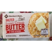 Member's Mark Butter, Sweet Cream, Salted: Calories, Nutrition Analysis ...