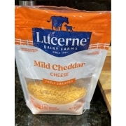 Lucerne Cheese, Mild Cheddar, Finely Shredded: Calories, Nutrition ...