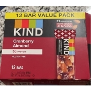 Kind Bars, Cranberry Almond: Calories, Nutrition Analysis & More ...