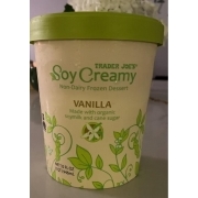 Trader Joe's Soy Creamy Frozen Dessert - Vanilla: Calories, Nutrition Analysis & More | Fooducate