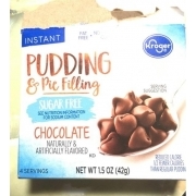Kroger Pudding & Pie Filling, Instant, Chocolate: Calories, Nutrition ...