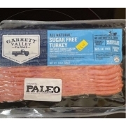 Garrett Valley All Natural Sugar Free Uncured Turkey Bacon: Calories ...
