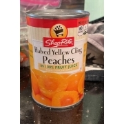 ShopRite Peaches, 100% Fruit Juice, Halved Yellow Cling, Canned ...