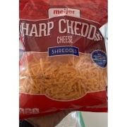 Meijer Cheese, Sharp Cheddar, Shredded: Calories, Nutrition Analysis ...