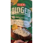 H-E-B Potato Chips, Ridged, Sour Cream & Onion: Calories, Nutrition ...
