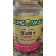 Spring Valley Biotin, Adult Gummy: Calories, Nutrition Analysis & More ...