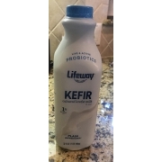 Lifeway Kefir Cultured Lowfat Milk, Plain, Unsweetened: Calories ...