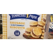Tennessee Pride Sausage & Buttermilk Biscuits: Calories, Nutrition ...