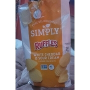 Simply Potato Chips, Ruffles, White Cheddar & Sour Cream: Calories ...