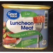 Great Value Luncheon Meat, Lite: Calories, Nutrition Analysis & More ...