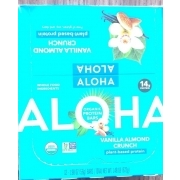 Aloha Protein Bars, Vanilla Almond Crunch: Calories, Nutrition Analysis ...
