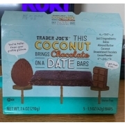 Trader Joe's Date Bars, Coconut Chocolate: Calories, Nutrition Analysis & More | Fooducate