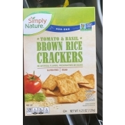 Simply Nature Crackers, Brown Rice, Tomato & Basil: Calories, Nutrition ...