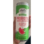 Sprouts Farmers Market Sparkling Water, Probiotic, Watermelon Cherry ...