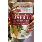 Essential Living Foods Cacao Smoothie Mix, Immunity: Calories ...