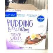 Kroger Instant, Pudding & Pie Filing, French Vanilla: Calories ...