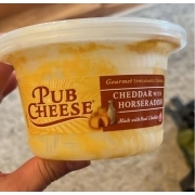 Pub Cheese Spreadable Cheese, Cheddar with Horseradish: Calories ...