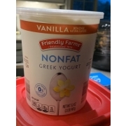 Friendly Farms Yogurt, Greek, Nonfat, Vanilla: Calories, Nutrition ...
