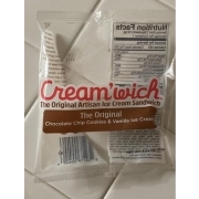 Cream'wich Ice Cream Sandwich, The Original: Calories, Nutrition ...