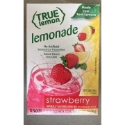 True Lemon Flavored Drink Mix, Strawberry Lemonade: Calories, Nutrition ...