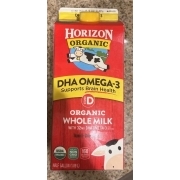 Horizon Milk, DHA Omega-3, Vitamin D, Organic: Calories, Nutrition ...
