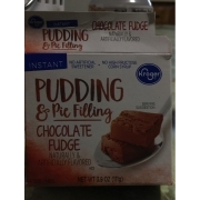 Kroger Pudding & Pie Filling, Instant, Chocolate Fudge: Calories ...