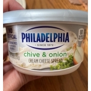 Philadelphia Chive & Onion Cream Cheese Spread: Calories, Nutrition ...