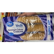Great Value Sandwich Creme Cookies, Vanilla Flavored: Calories ...