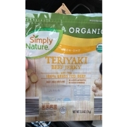 Simply Nature Beef Jerky, Teriyaki, Organic: Calories, Nutrition ...