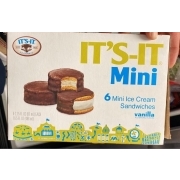 It's-It Ice Cream Sandwiches, Mini, Vanilla: Calories, Nutrition ...