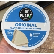 Good Planet Foods Cheese Wedges, Plant Based, Original: Calories ...
