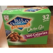 Blue Diamond 100 Calorie Whole Natural Almonds: Calories, Nutrition ...