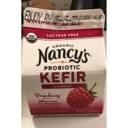 Nancy's Kefir, Lowfat, Raspberry, Organic: Calories, Nutrition Analysis ...