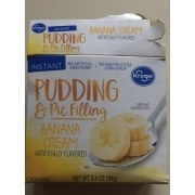 Kroger Pudding & Pie Filling, Banana Cream: Calories, Nutrition ...